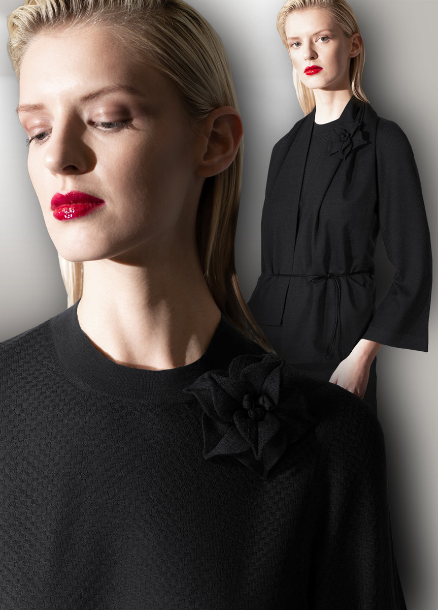 Cashmere Quadrato Texture Sweater – MARLOWE