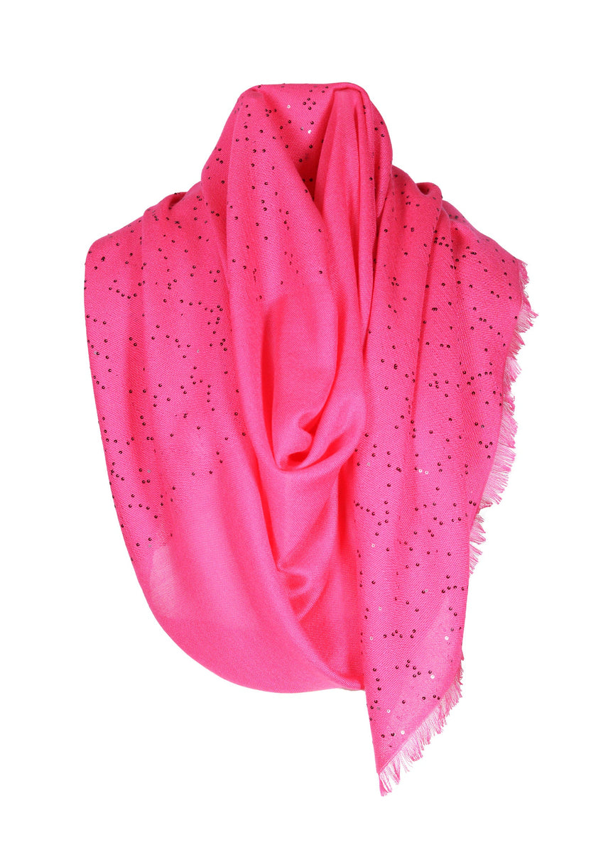 Cashmere Two Tone Sequined Scarf | MARLOWE